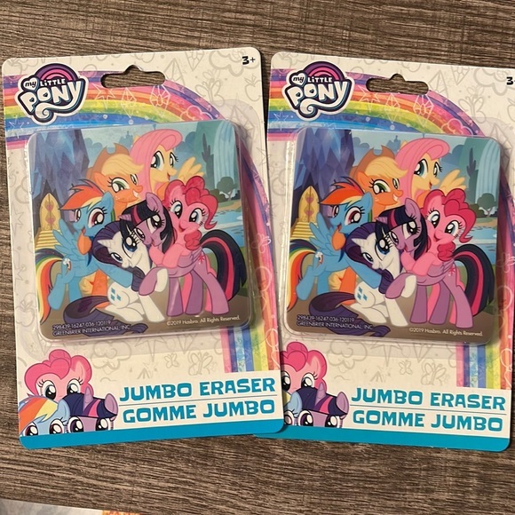 My Little Pony | Toys | New Double Pack Jumbo Erasers My Little Pony ...